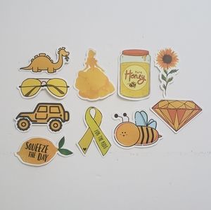 Accessories | 315 5pcs Yellow Stickers | Poshmark